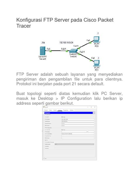 Konfigurasi Ftp Server Pada Cisco Packet Tracer Pdf