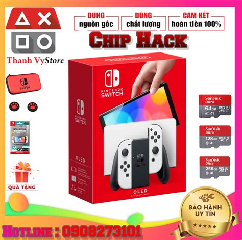 Nintendo Switch Oled White Joy‑con Hack 128gb