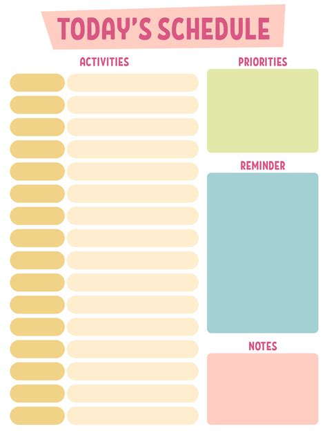 Kids Daily Routine Schedule - 10 Free PDF Printables | Printablee