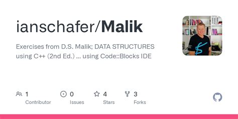 Github Ianschafer Malik Exercises From D S Malik Data Structures Using C 2nd Ed