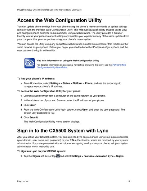 Polycom Cx5500 Manual Web Configuration Utility Setup And Default Password