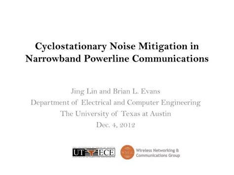 Ppt Cyclostationary Noise Mitigation In Narrowband Powerline