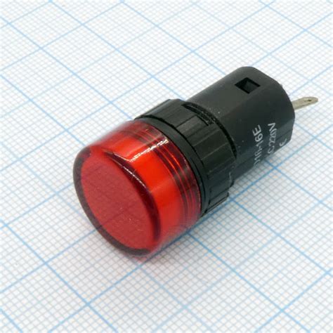 Лампа AD16-16R 220v, Лампа индикаторная светодиодная Noname купить ...