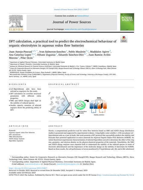 Pdf Dft Calculation A Practical Tool To Predict The Electrochemical Behaviour Of Organic