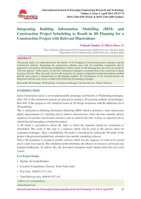 Pdf Integrating Building Information Modelling Bim And · G
