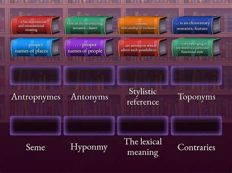 Semantic Classification Of Words Match Up