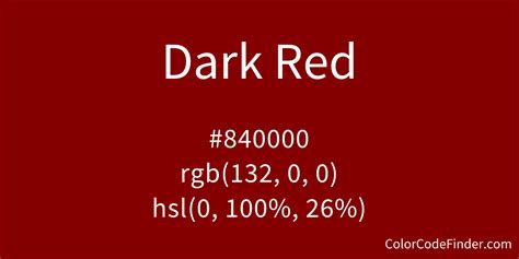 Dark Red Color Code Is 840000