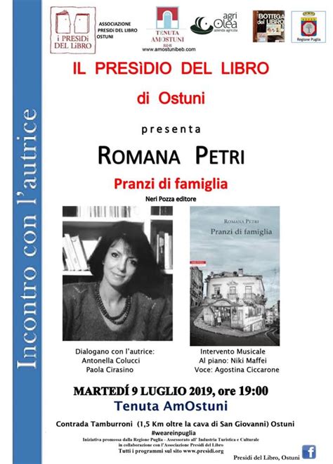Romana Petri Presenta A Ostuni Il Suo Romanzo Pranzi Di Famiglia