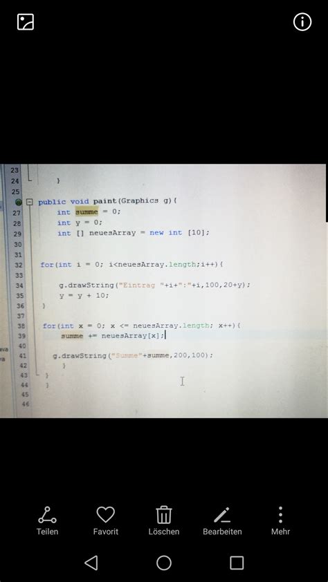 Berechnung Summe Mit Einem Array Java Netbeans