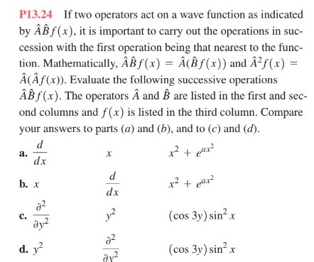 Solved P If Two Operators Act On A Wave Function As Chegg