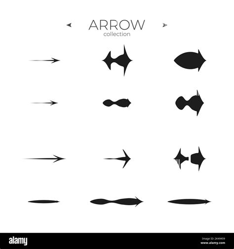 line arrow icon set smooth arrow symbol collection arrow basic ui elements to use in web and