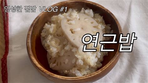 엉성한 집밥 Vlog 1 연근밥 Youtube