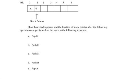 Show How Stack Appears And The Location Of Stack Chegg Com