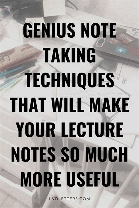 Mastering Effective Lecture Note Taking
