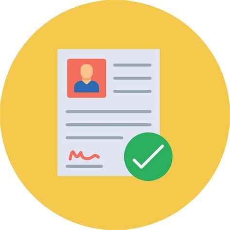 Premium Vector A Document With A Red Card That Says A Man In A Red Card