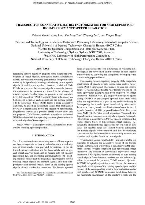 Pdf Transductive Nonnegative Matrix Factorization For Semi Supervised