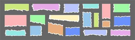 벡터 일러스트 레이 션입니다 찢어진 종이 효과 스티커를 참고하세요 컬러풀한 모던 배너 컬렉션 전단지 바우처 쿠폰 스토리 템플릿 디자인 구겨진 비닐 랩 다이나믹한 액자 벡터
