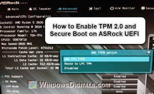 How To Enable TPM And Secure Boot On ASRock