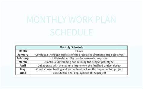Free Monthly Sales Work Plan Templates For Google Sheets And Microsoft Excel Slidesdocs
