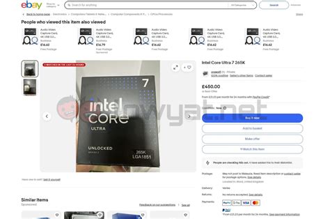 Intel Core Ultra K Already Being Sold On EBay UK Lowyat NET