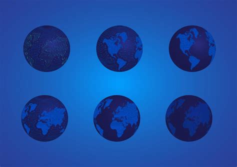 Modern Technology Globe Icon Set 15701304 Vector Art At Vecteezy