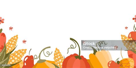 수확 배경 배너 플랫입니다 티셔츠와 가방 포스터 엽서에 인쇄하기 위한 벡터 일러스트레이션 호박 시즌 가을 추수 감사절 인용문 공휴일에 대한 스톡 벡터 아트 및 기타 이미지