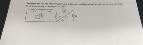 solved problem 1 for the following circuit use linearity