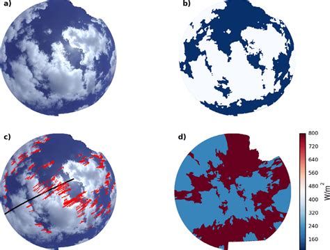 Basic Steps In Sky Image Processing A Raw Masked Image B Binary Download Scientific