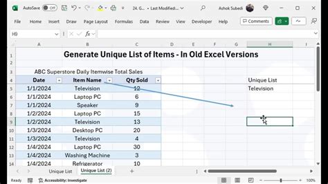 Ashok Subedi On Linkedin Create Dynamic Unique List Of Items In Old Excel Versions👍 Step By Step