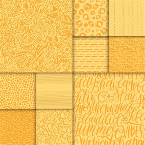 Premium Vector Abstract Hand Drawn Geometric Simple Minimalistic Seamless Patterns Set Hand