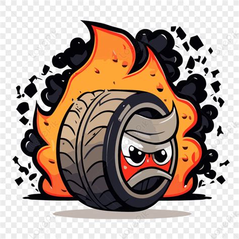 불 클립 아트로 만든 만화 도로 타이어 벡터상표 Png 일러스트 무료 다운로드 Lovepik