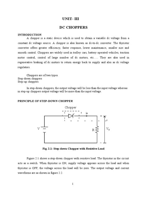 Dc Chopper Pdf Inductor Inductance