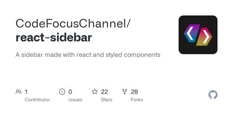 GitHub CodeFocusChannel React Sidebar A Sidebar Made With React And Styled Components