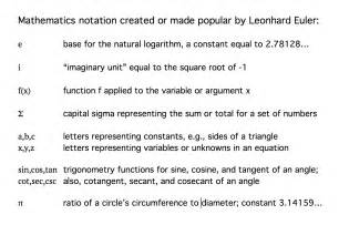 Leonhard Euler Mathematics Symbols Fotoeins Fotografie