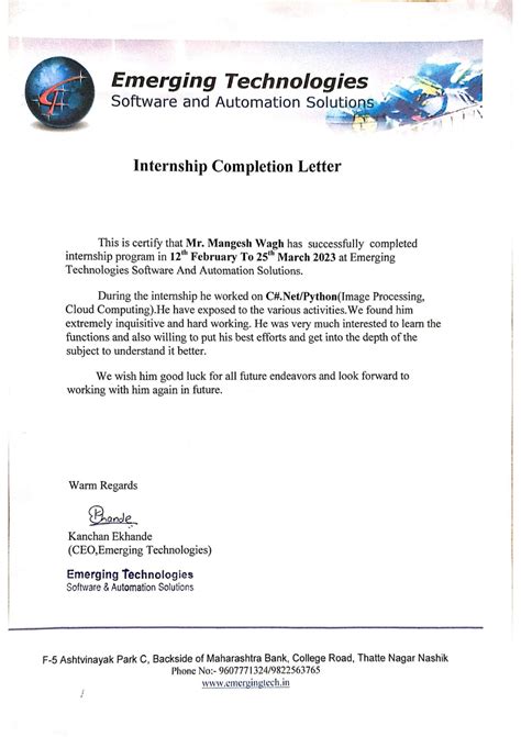 Internship Python Fullstackdeveloper Mangesh Wagh