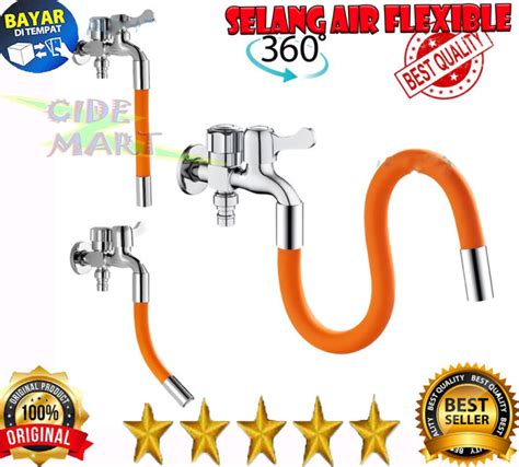 Sambungan Kran Air Flexible 20cm 30cm 50cm Universal 360 Selang Air