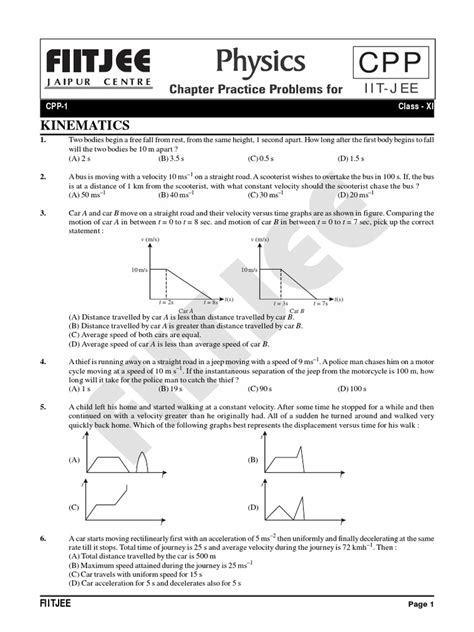 physics kinematics pdf acceleration speed