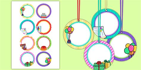 Editable Birthday Party Name Tags Lehrer Gemacht Twinkl