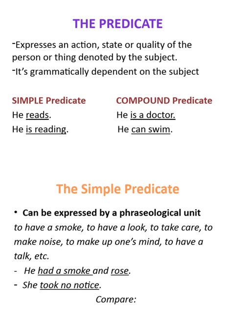 The Predicate Pdf Verb Predicate Grammar