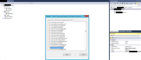 Visual Studio SSRS Report Design With AX Classes And TMP Table