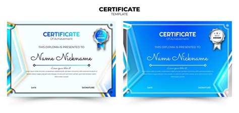 premium vector colorful 3d background set certificate template