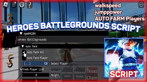 [op] heroes battlegrounds script hack auto farm player walkspeed jumppower 2025 youtube