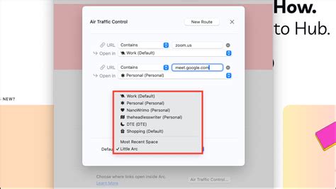 How To Route Links To Specific Arc Spaces Using Air Traffic Control In The Arc Browser