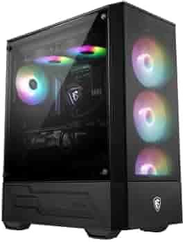 Msi Mag Forge R Mid Tower Gaming Pc Case Black X Mm Argb Fans Usb Gen Type A