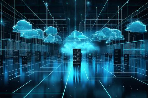 Unraveling The Potential Of Cloud Computing Storage Data Network Premium AI Generated Image