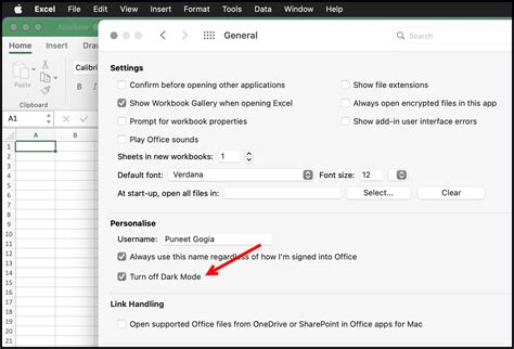 How To Activate The Dark Mode In Excel