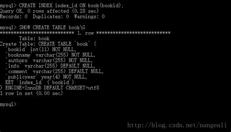 Mysql使用create Index创建索引为book表中的comment字段建立一个名称为singleidx的单列索引 Csdn博客