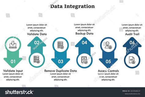 Six Stages Data Integrity Icons Infographic Stock Vector Royalty Free 2237028137 Shutterstock