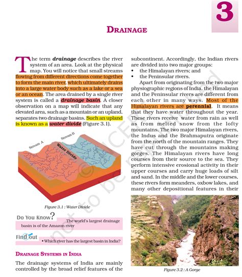 Ncert Book Class 9 Social Science Geography Chapter 3 Drainage