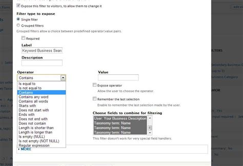 7 exposed filter views criteria drupal answers